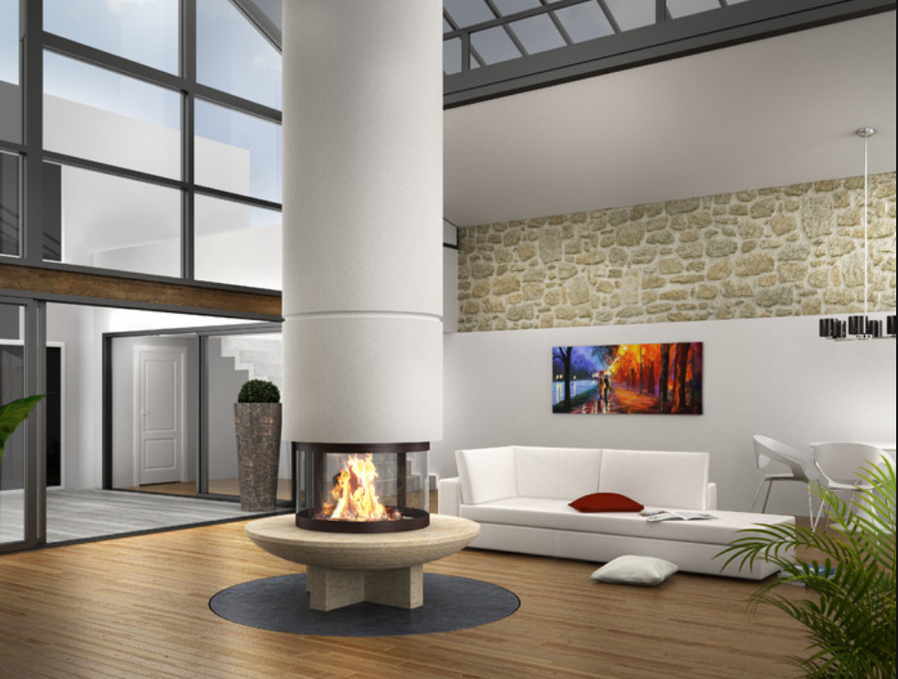 Alliance Feu Design - Foyer à bois CLASSIC SUSPENDUS - TOTEM