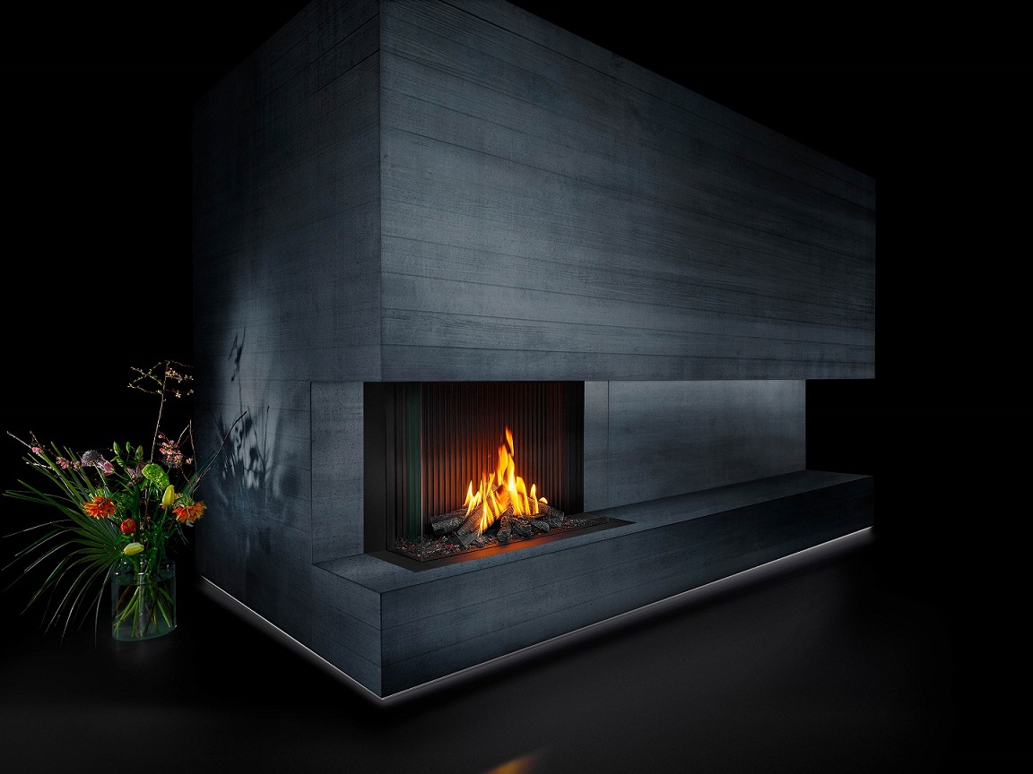 Alliance Feu Design - Foyer à gaz Gas Fire Panorama - BARBAS