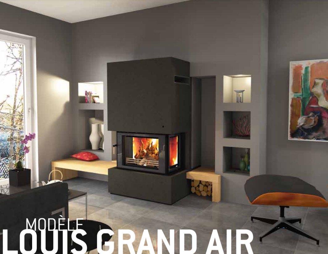 Alliance Feu Design - Foyer combiné bois/pellet LOUIS GRAND AIR - IWONA ...
